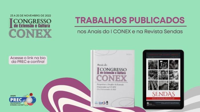 Trabalhos apresentados no I CONEX são publicados nos anais do evento e ...